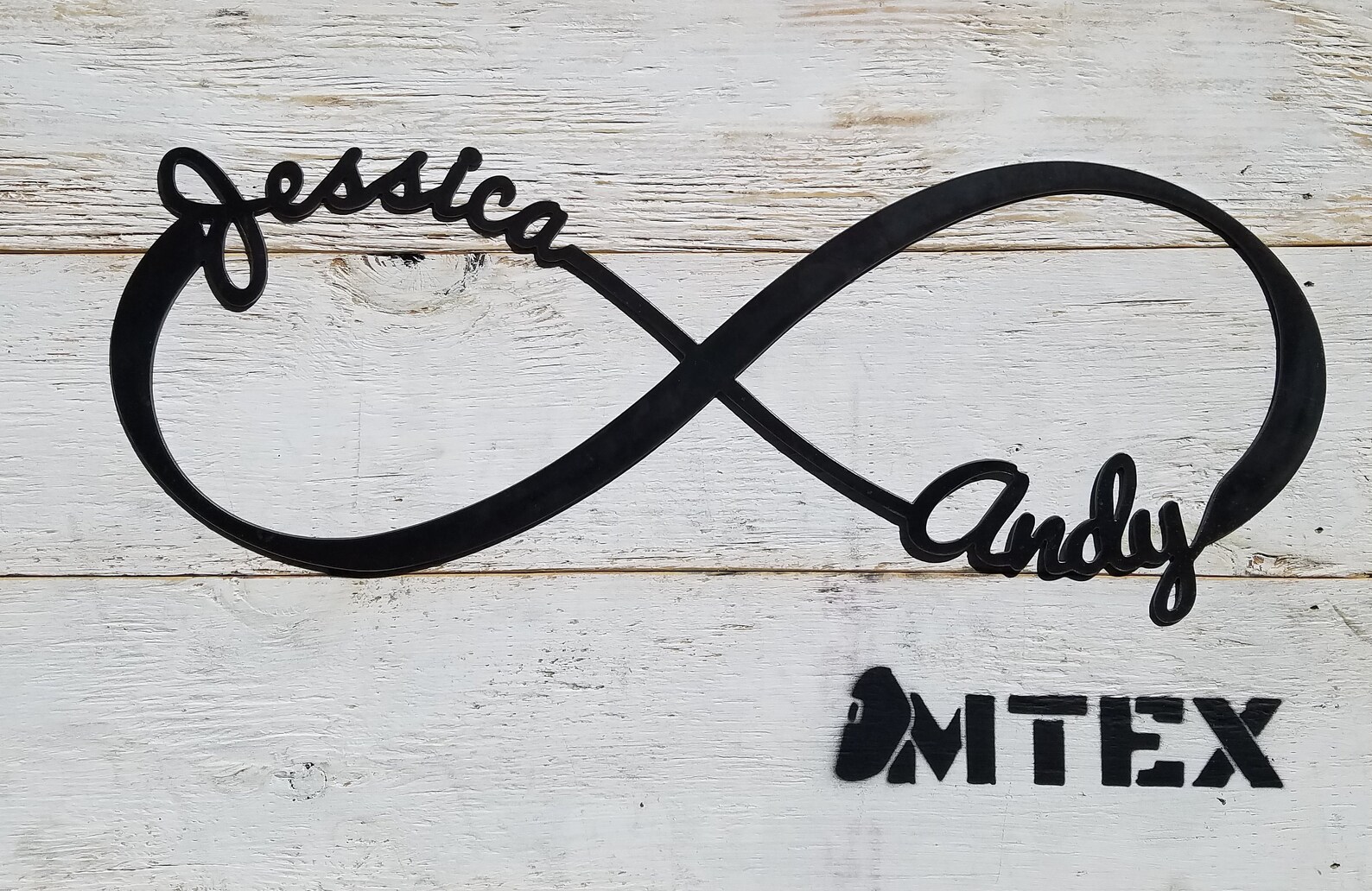 Metal Infinity Sign With Custom Names - Etsy