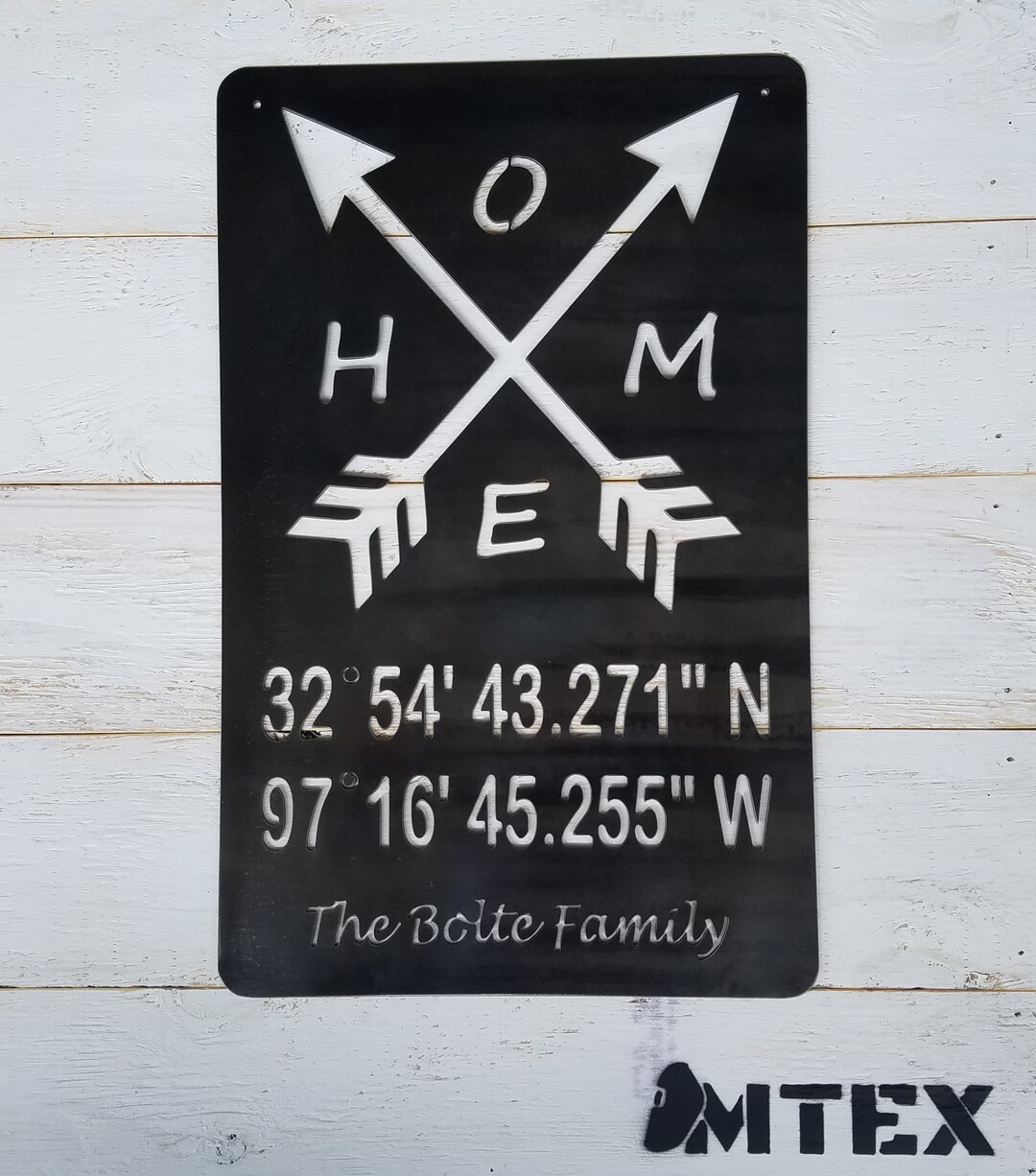 Custom Home Sign With GPS Coordinates - Etsy