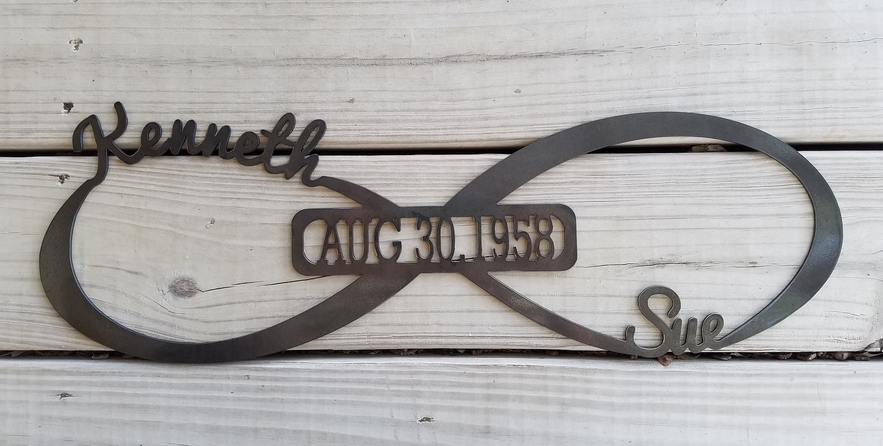 Custom Infinity Sign With Anniversary Date - Etsy