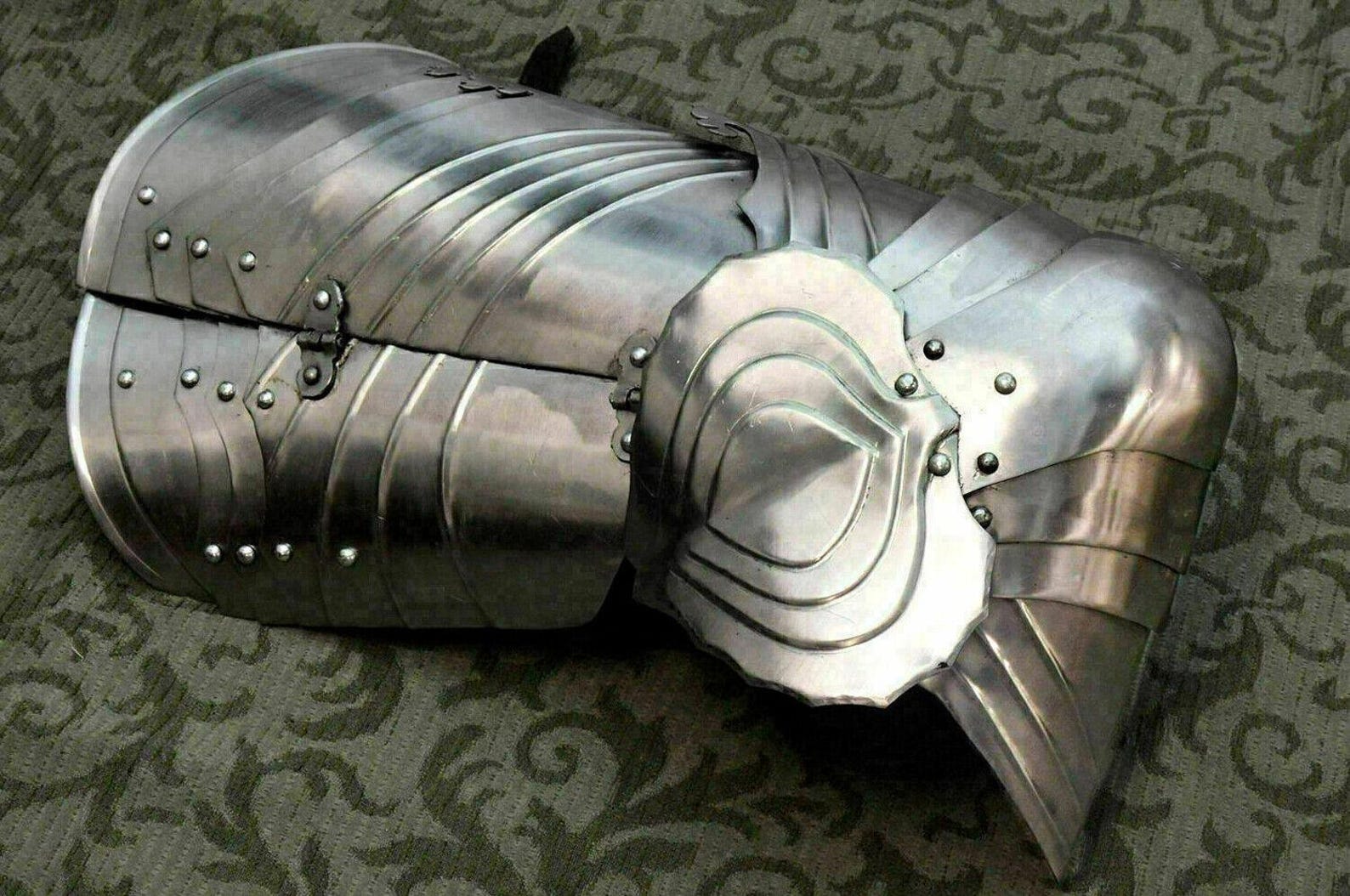 Medieval Gothic Leg Guard Armor Set Knight Crusader Spartan 18 Gauge ...