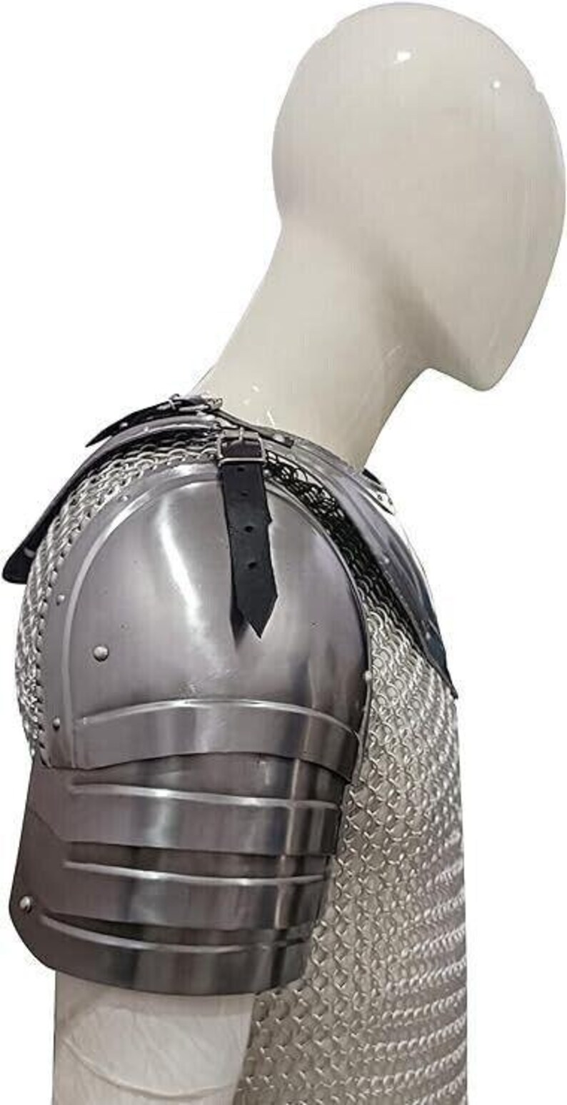Medieval Neck Gorget With Shoulder Armor 18 Gauge Mild Steel Cosplay ...
