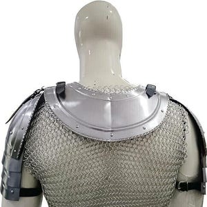 Medieval Neck Gorget With Shoulder Armor 18 Gauge Mild Steel Cosplay ...