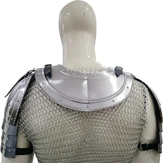 Medieval Neck Gorget With Shoulder Armor 18 Gauge Mild Steel Cosplay ...