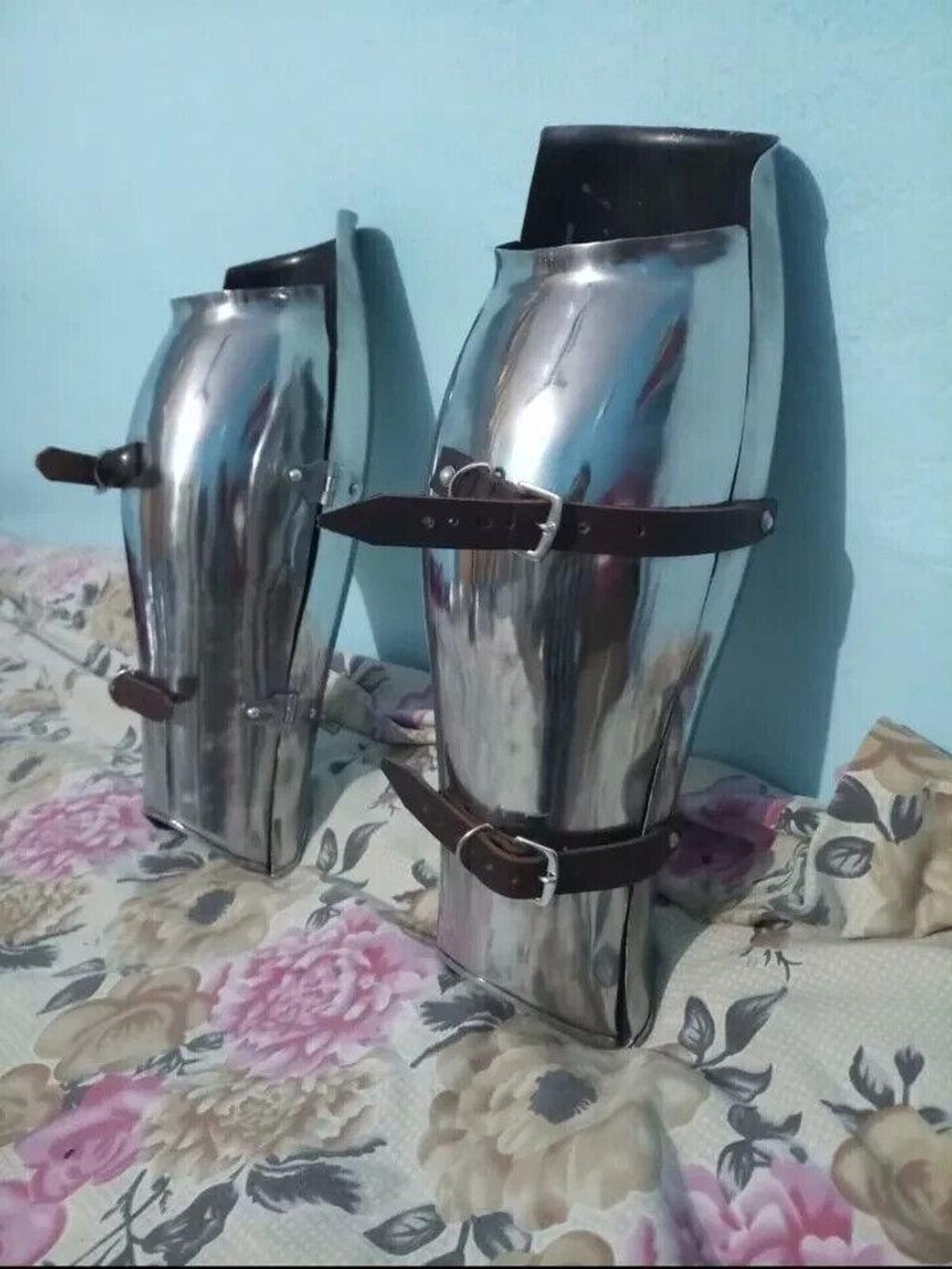 Medieval Leg Armor Steel Warrior Larp Greaves Knight Armor Cosplay - Etsy