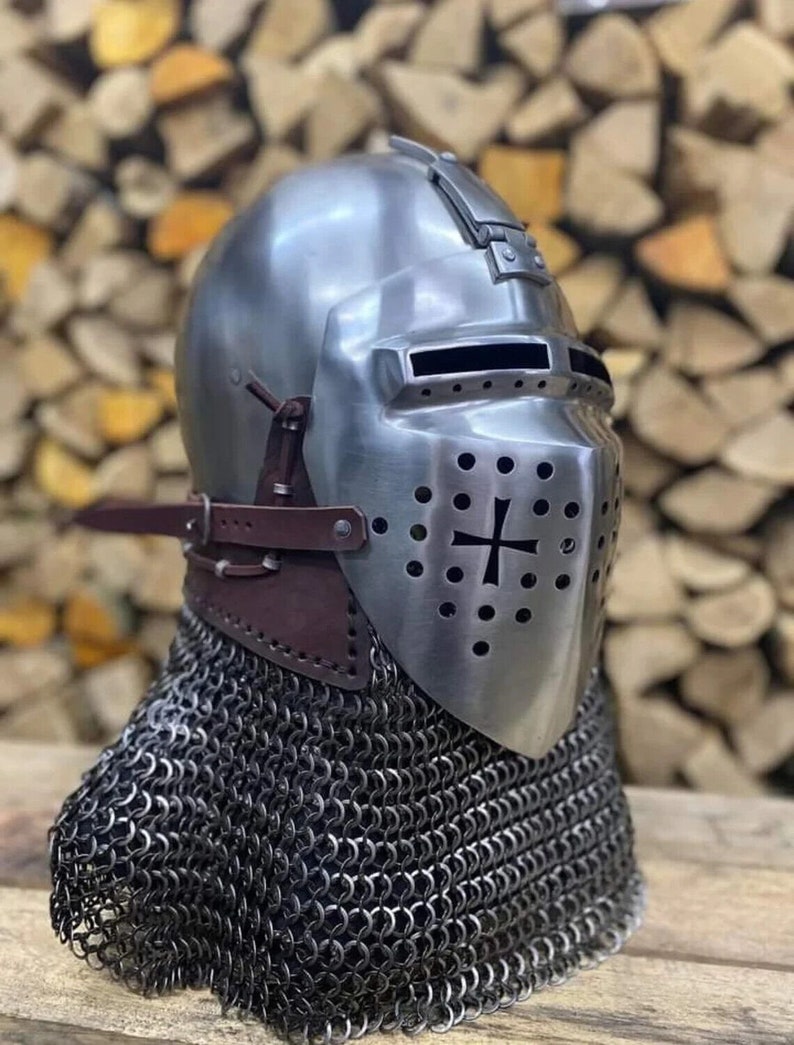 Medieval Bascinet Helmet Elite Knight Helmet Full Face Helmet Gift - Etsy