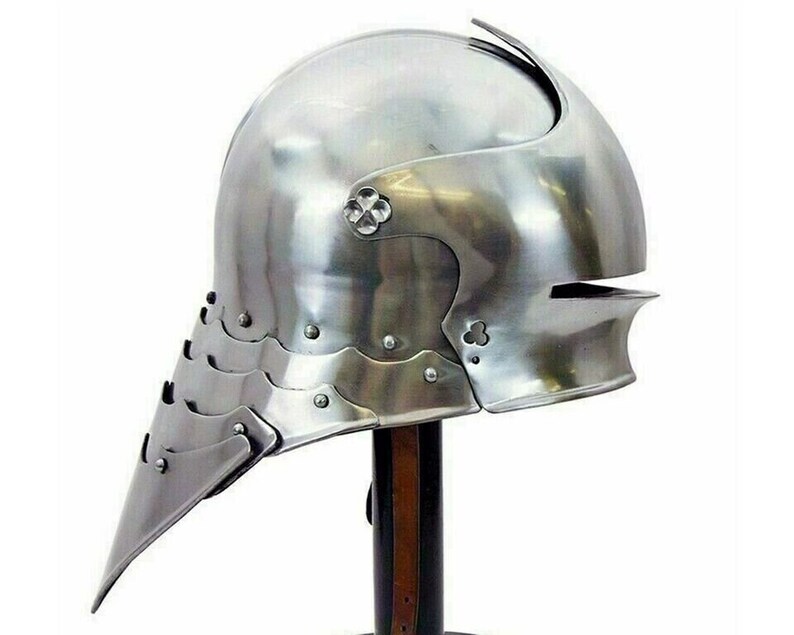 Medieval European Armour Iron Steel Knight German Sallet Helmet - Etsy