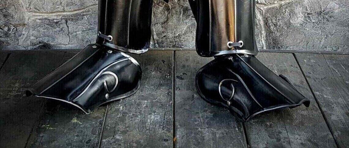 Medieval Leg Greaves LARP Steel Dwarven Leg Knight Greaves Armor ...