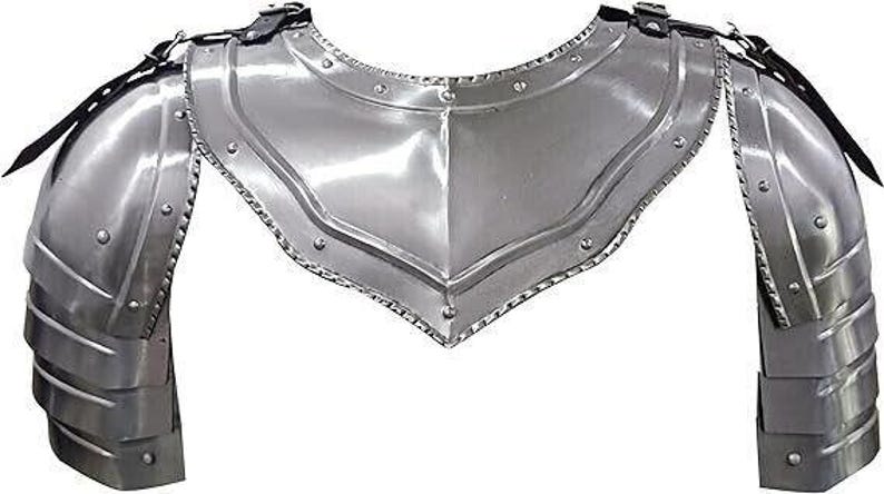 Medieval Neck Gorget With Shoulder Armor 18 Gauge Mild Steel Cosplay ...