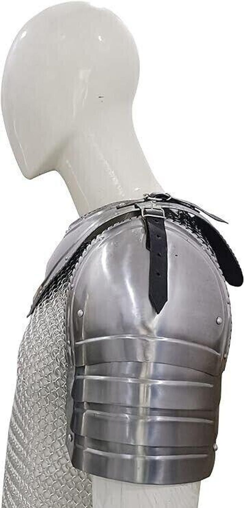 Medieval Neck Gorget With Shoulder Armor 18 Gauge Mild Steel Cosplay ...