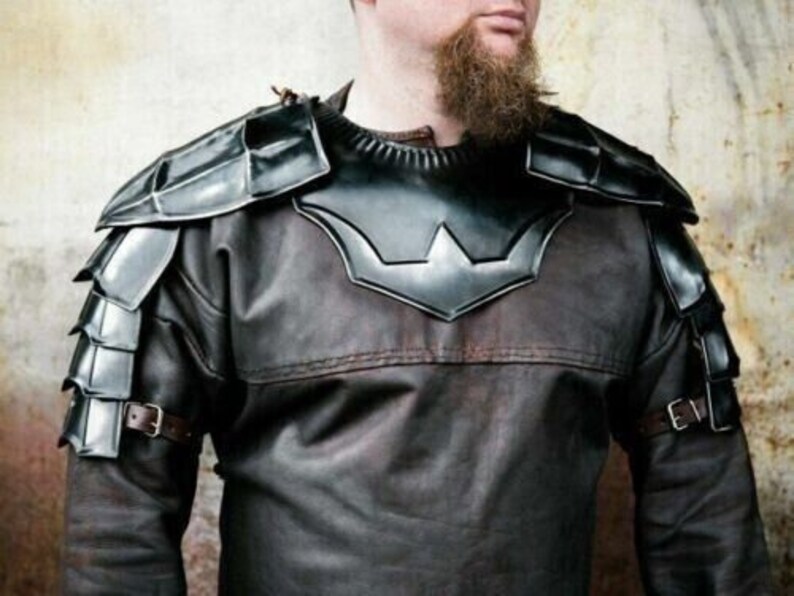 Medieval Berserk Guts Shoulder Armor Pair of Pauldrons and Metal Gorget ...