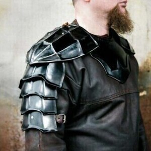 Medieval Berserk Guts Shoulder Armor Pair of Pauldrons and Metal Gorget Cosplay - Etsy