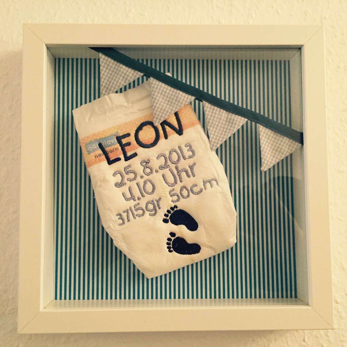 Marco de pañal/marco de recordatorio - Etsy España