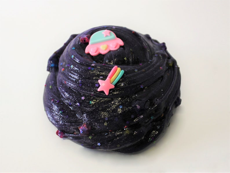 Aliens R Real Clear Purplish Black Slime With Star Beads and - Etsy