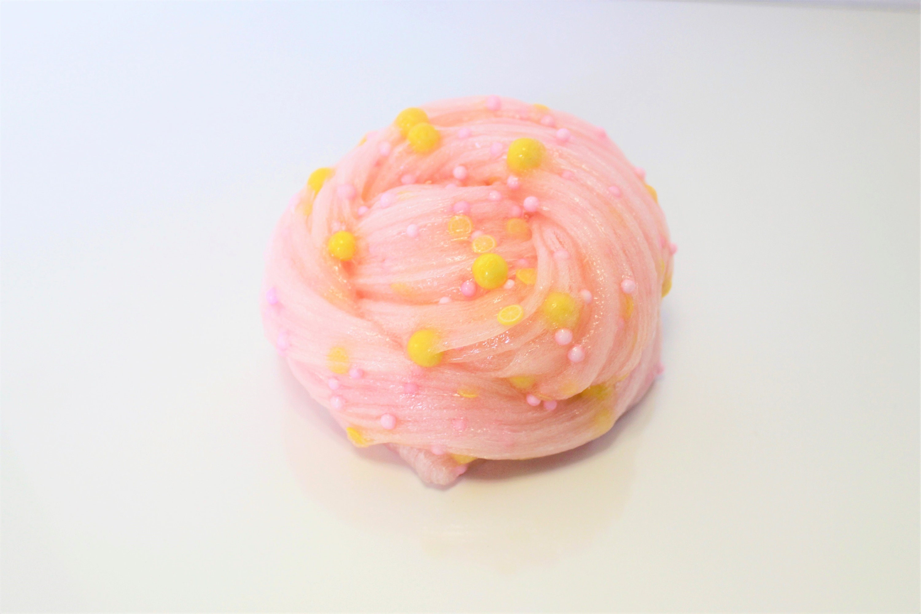 Pink Lemonade Clear Pink Half Floam Slime With Lemon Fimo | Etsy