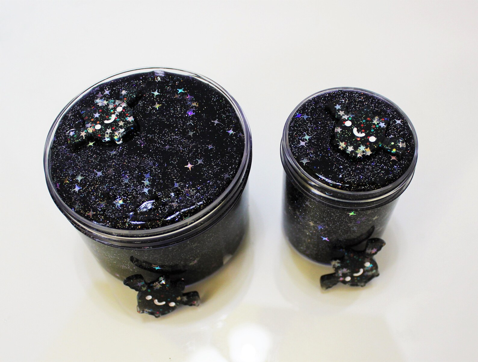 Holo Bat Black Clear Slime con estrella holográfica y brillo - Etsy México