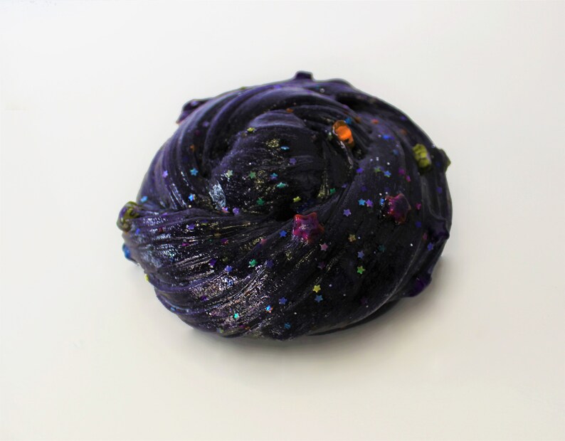 Aliens R Real Clear Purplish Black Slime With Star Beads and - Etsy