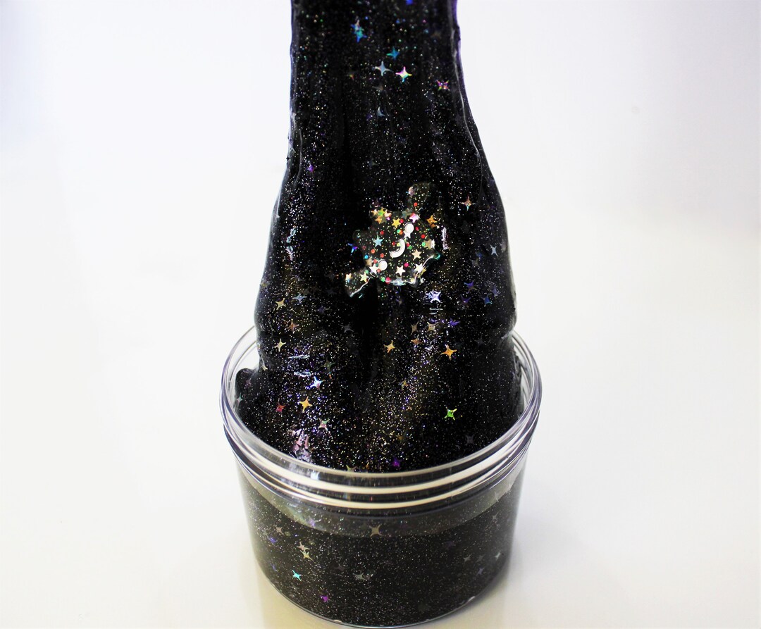Holo Bat - Black Clear Slime With Holographic Star and Holographic ...