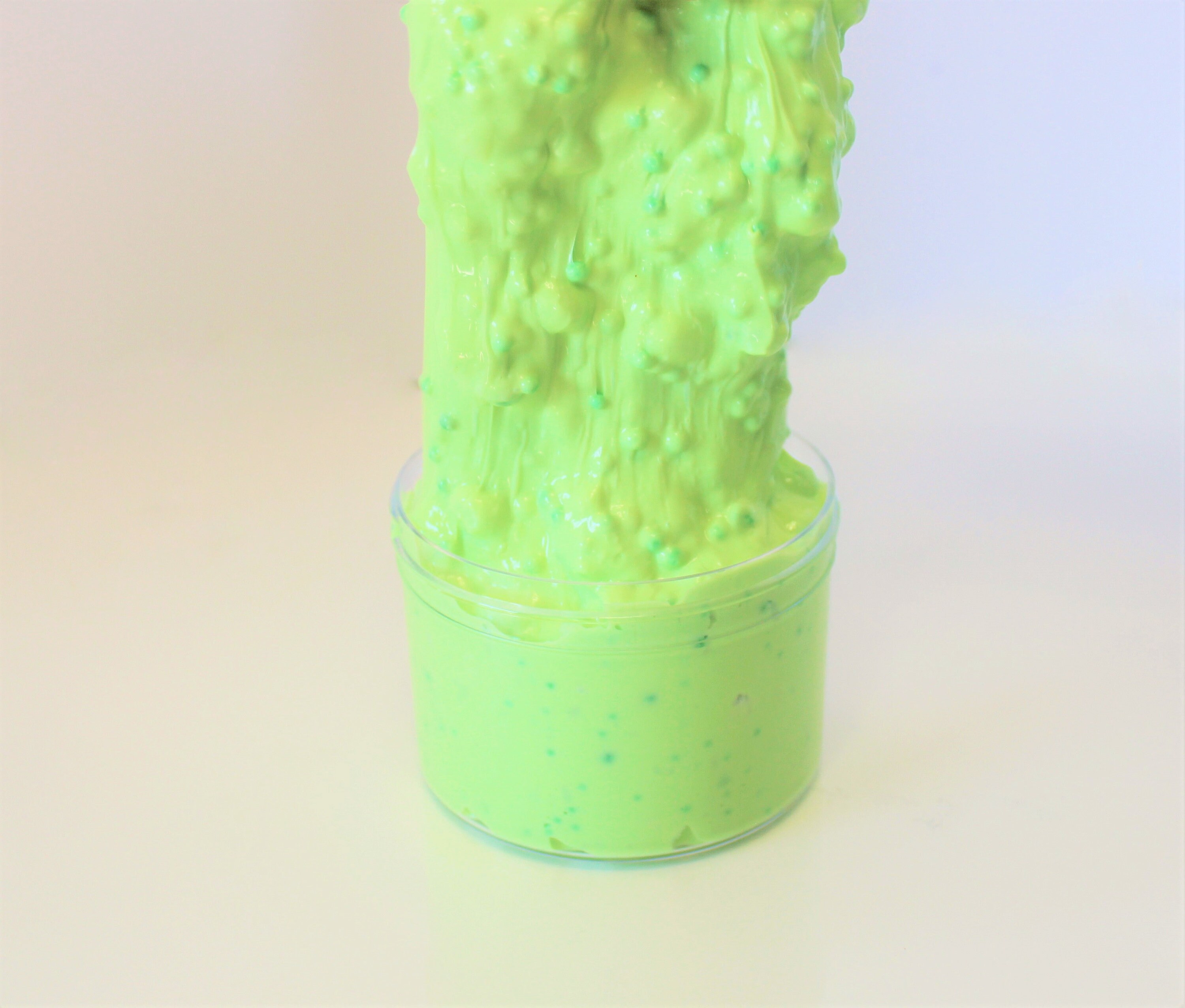 Toxic Waste Bunny Thick and Glossy Green Half Floam Slime | Etsy