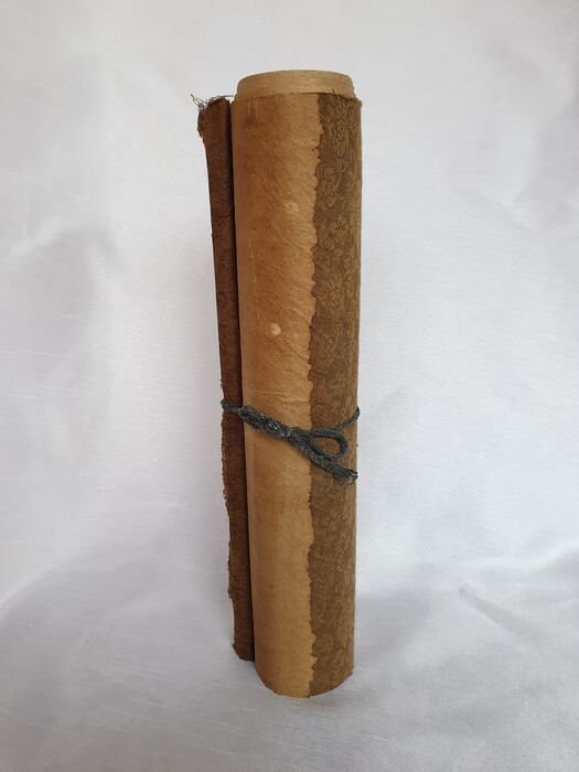 Set of 3 Chinese long silk scrolls, different sets