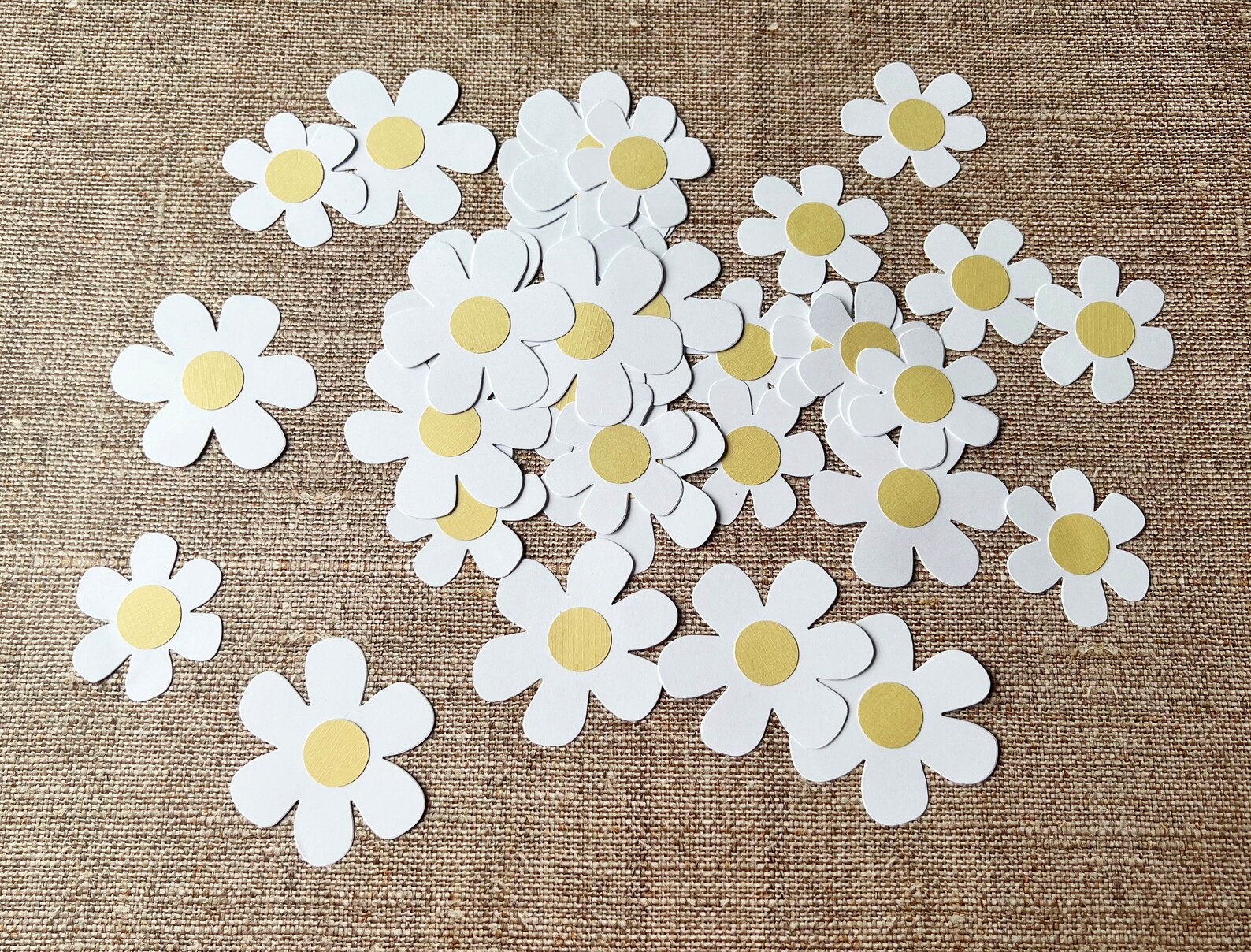 3 Daisy Cardstock Cutouts daisy Theme Party What Will - Etsy