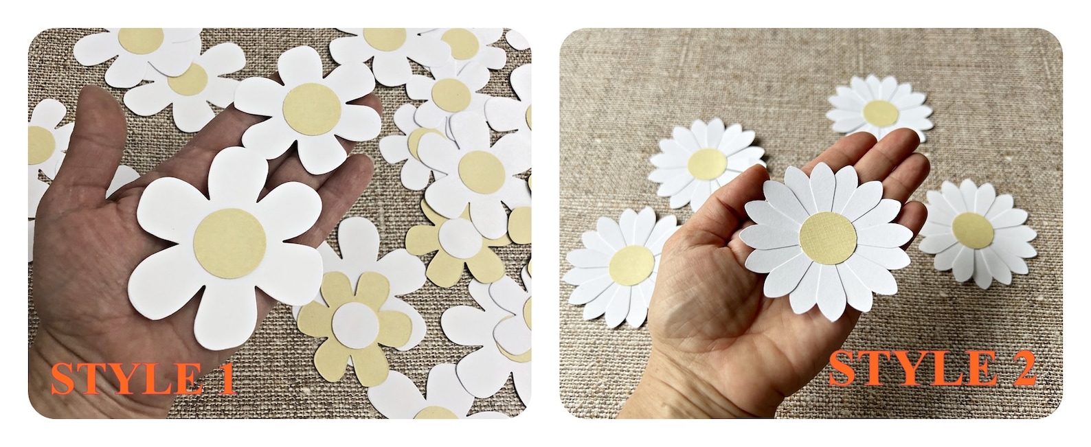 3 Daisy Cardstock Cutouts daisy Theme Party What Will - Etsy