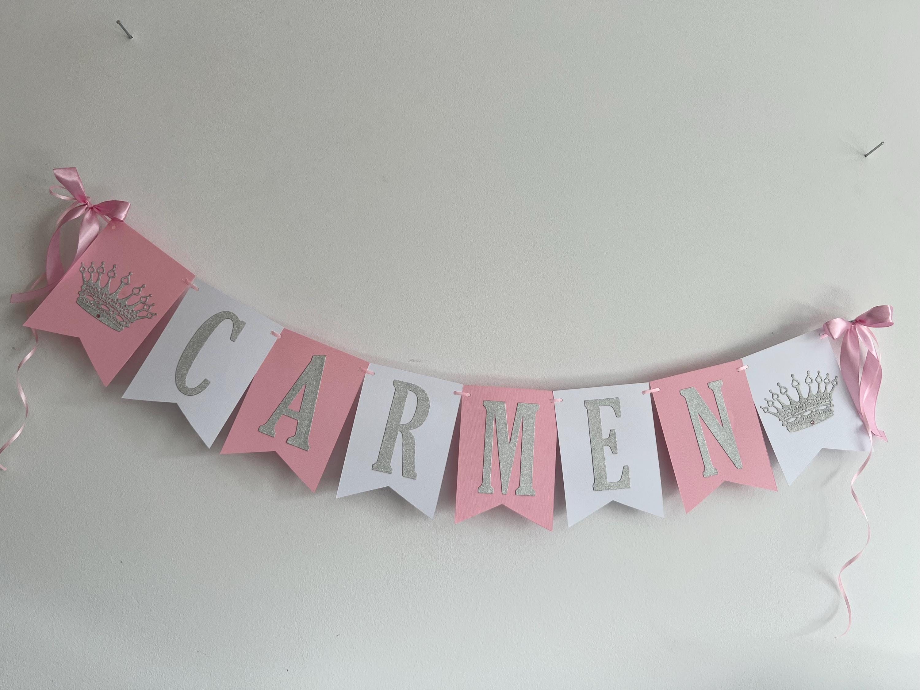 Princess NAME Banner - Princess CROWN Banner. Personalized Name Banner ...