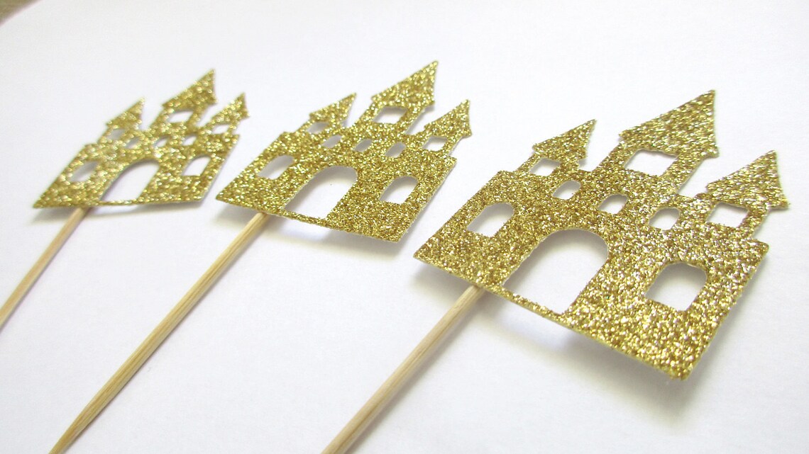 Castle Cupcake Toppers. Princess Party Decorations Cinderella - Etsy