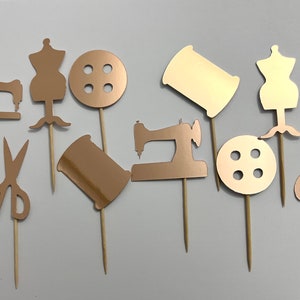 Sewing Cupcake Toppers - Sewing Party Decorations. Cute as a Button ...
