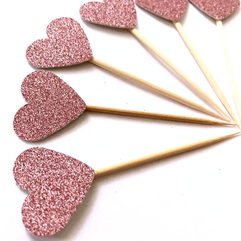 Heart Cupcake Topper - Etsy