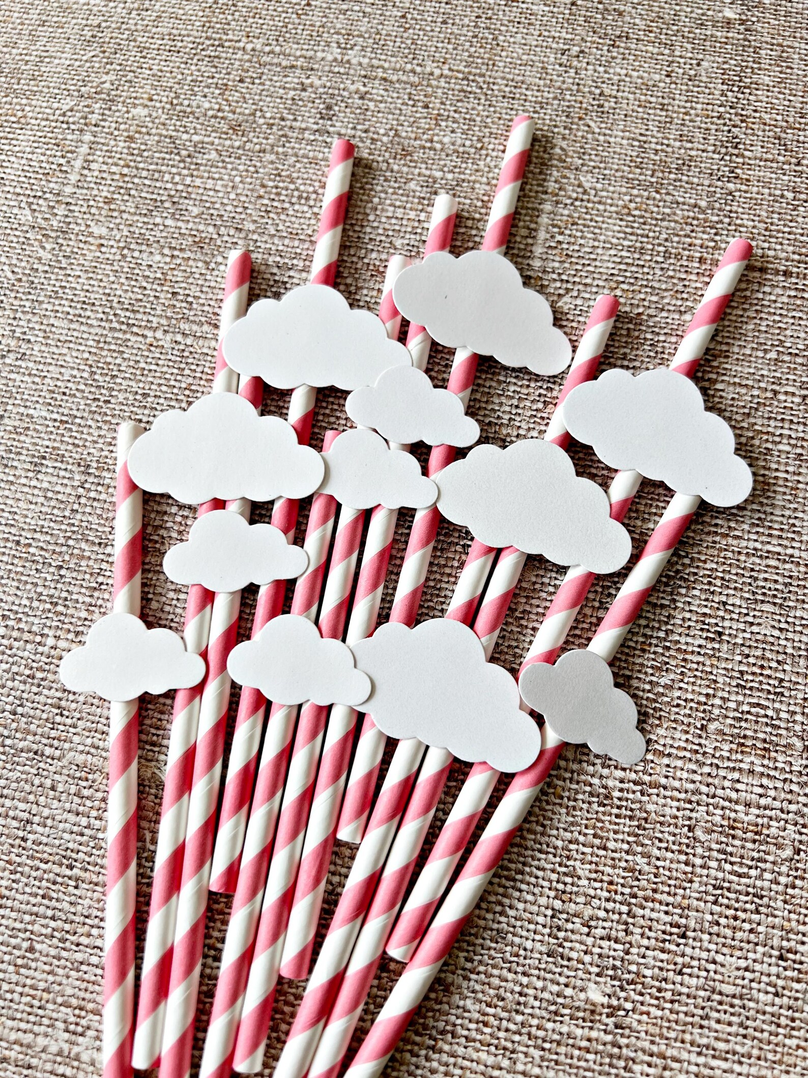 Cloud Paper Straws. up up and Away Baby Shower. Party Straws. Paper ...