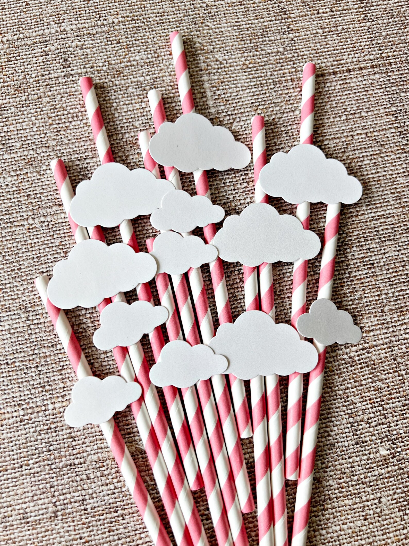 Cloud Paper Straws. up up and Away Baby Shower. Party Straws. Paper ...