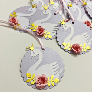 Swan Party Favors. Swan Thank You Tags. Swan Princess Decorations. Swan ...