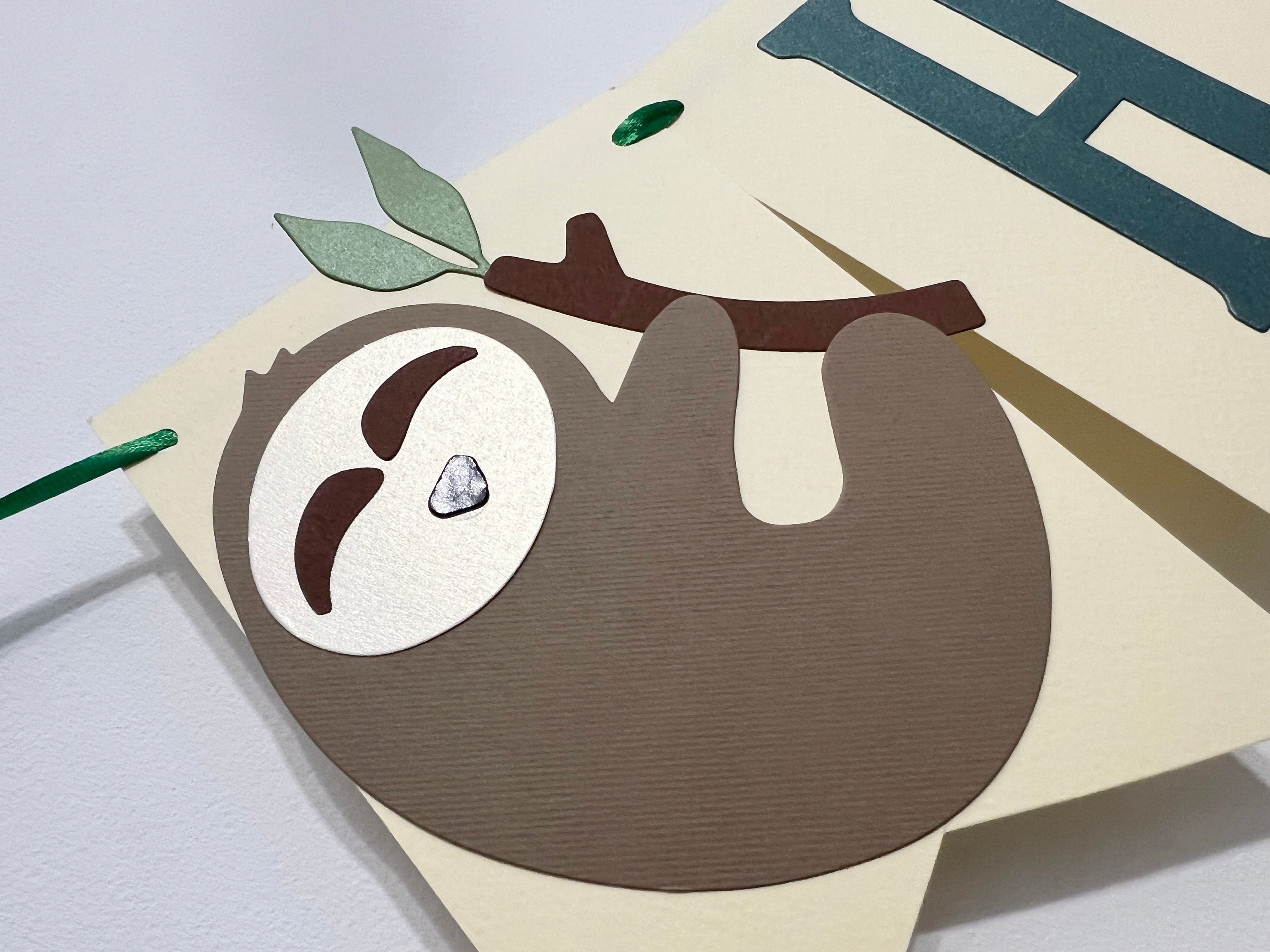 Sloth Happy Birthday Banner. Sloth Welcome Baby Sloth Birthday Party ...