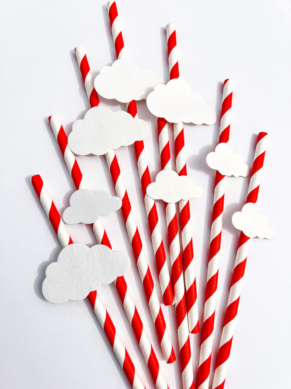 Cloud Paper Straws. up up and Away Baby Shower. Party Straws. Paper ...