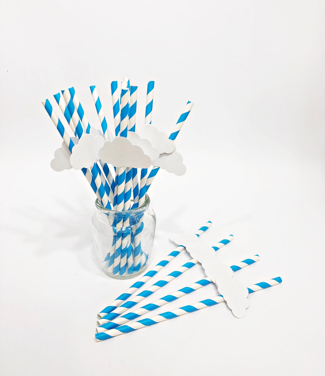 Cloud Paper Straws. up up and Away Baby Shower. Party Straws. Paper ...