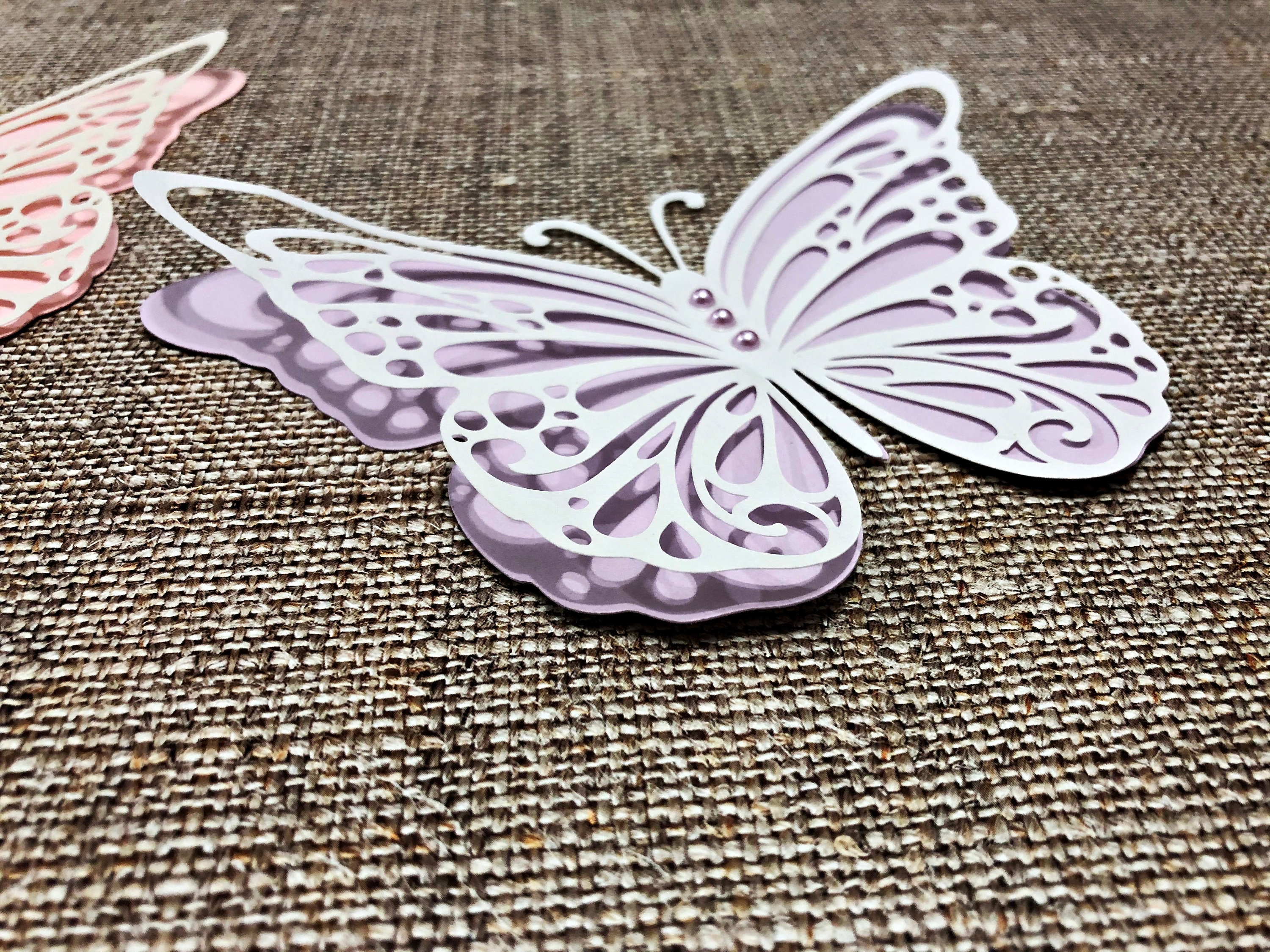 Lavender & White Large Paper Butterfly - Single Extra Large 3D ...