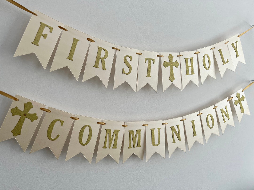First Holy Communion Banner, Personalized Name Communion Banner Girl ...