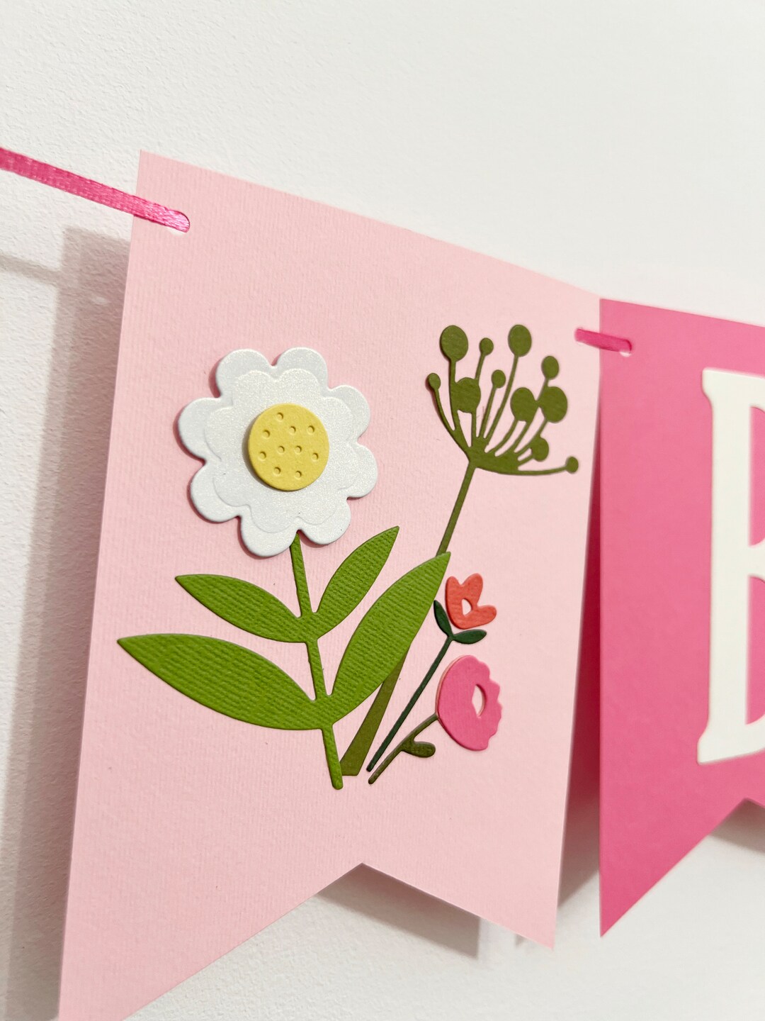 Wildflower Birthday Decorations Flower Happy Birthday Banner Wild ...