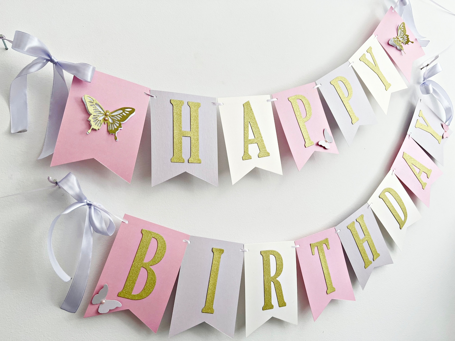 Butterfly Birthday Banner Butterfly Party Decor. Butterfly - Etsy
