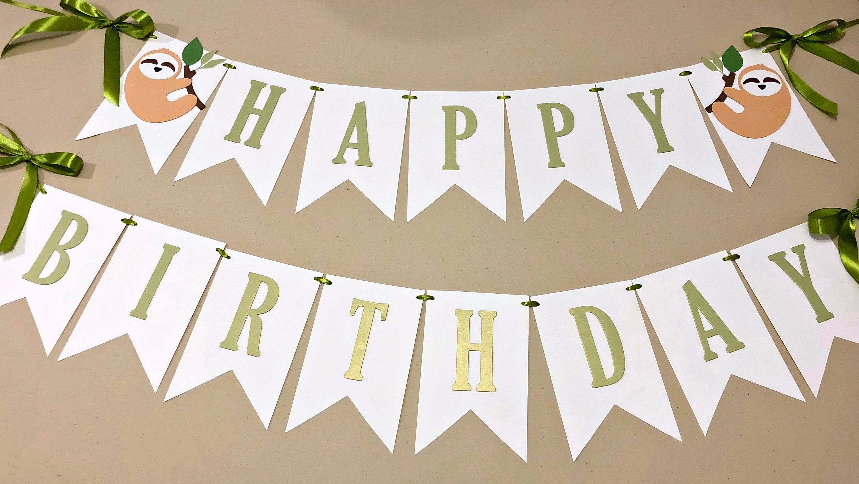 Sloth Happy Birthday Banner. Sloth Welcome Baby Sloth Birthday | Etsy