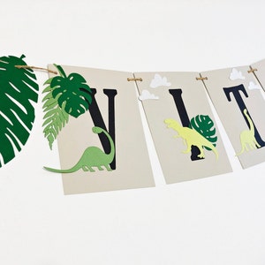 Dinosaur NAME Banner ANY COLOR Dinosaur Birthday Party - Etsy