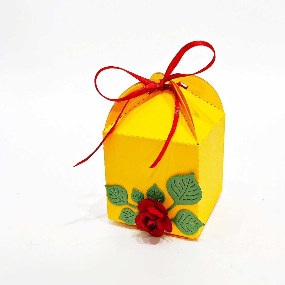 Princess Beauty Red Rose Favor Box RED ROSE Gift Box Floral Favor Box ...