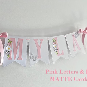 Wildflower NAME Banner: Custom Wild Flower Daisy Banner. Floral Baby ...