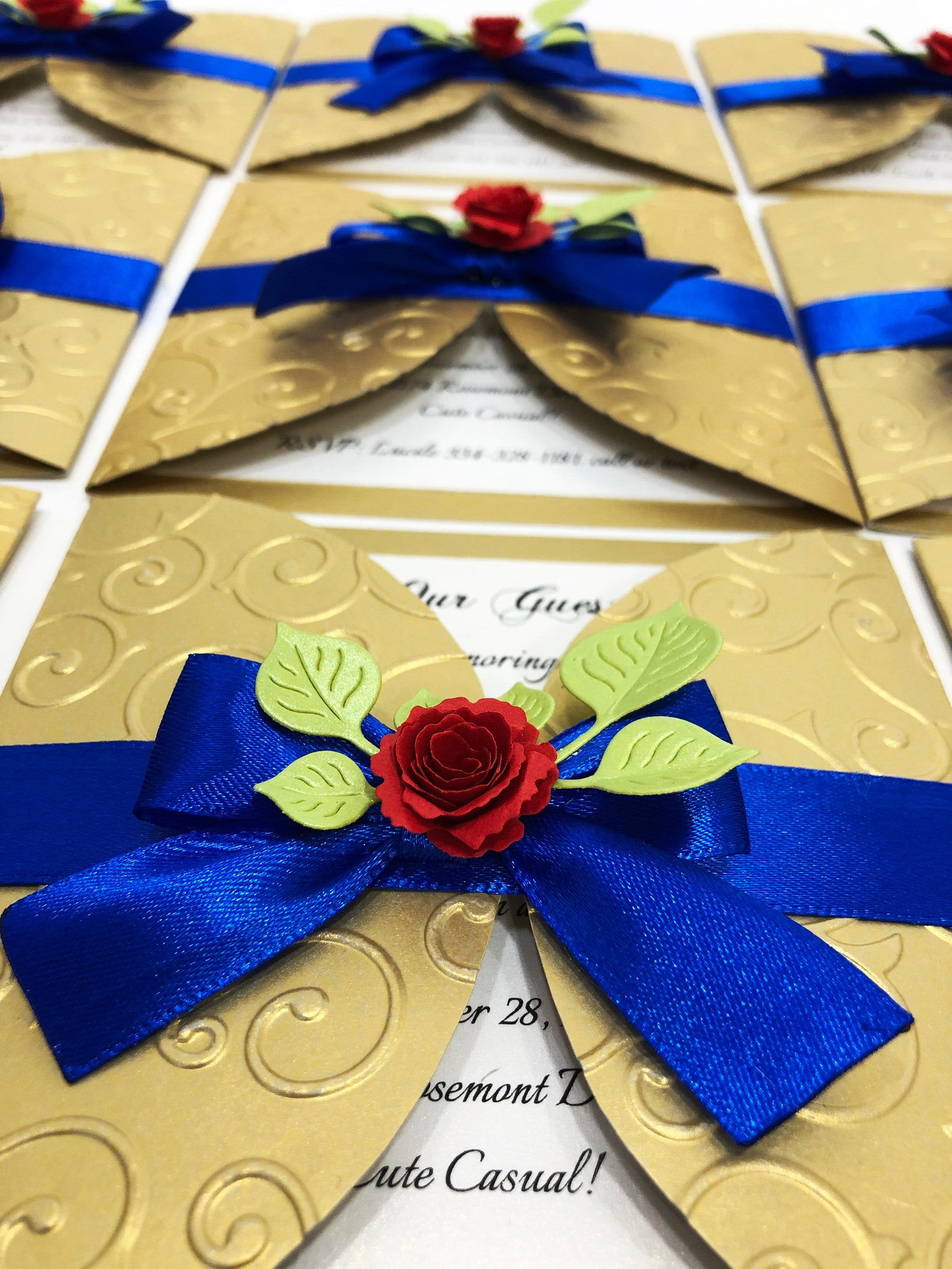 RED ROSE Be Our Guest Invitation. Be Our Guest Sweet Sixteen | Etsy