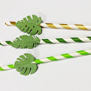 Tropical Baby Shower or Bachelorette Party Decorations, Palm Leaf Paper ...