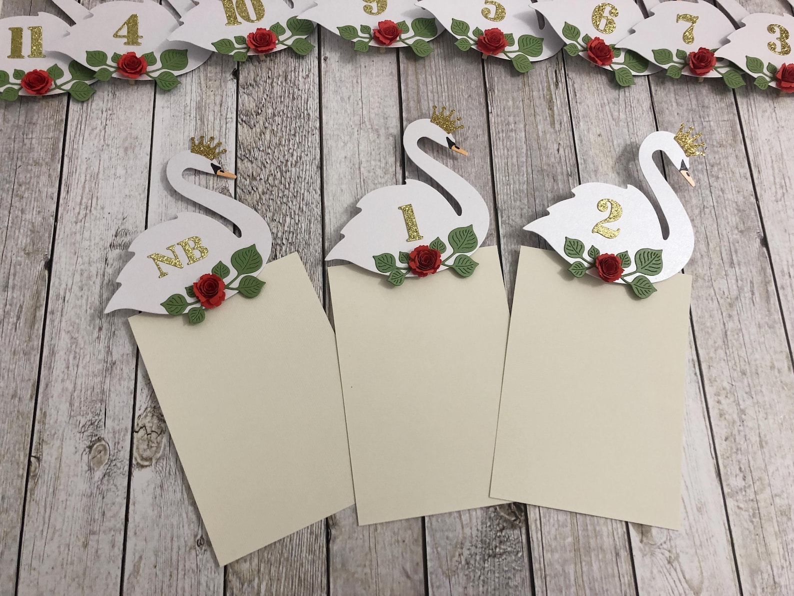 SWAN ONE Highchair Banner - Swan First Birthday Party Decorations. Swan ...