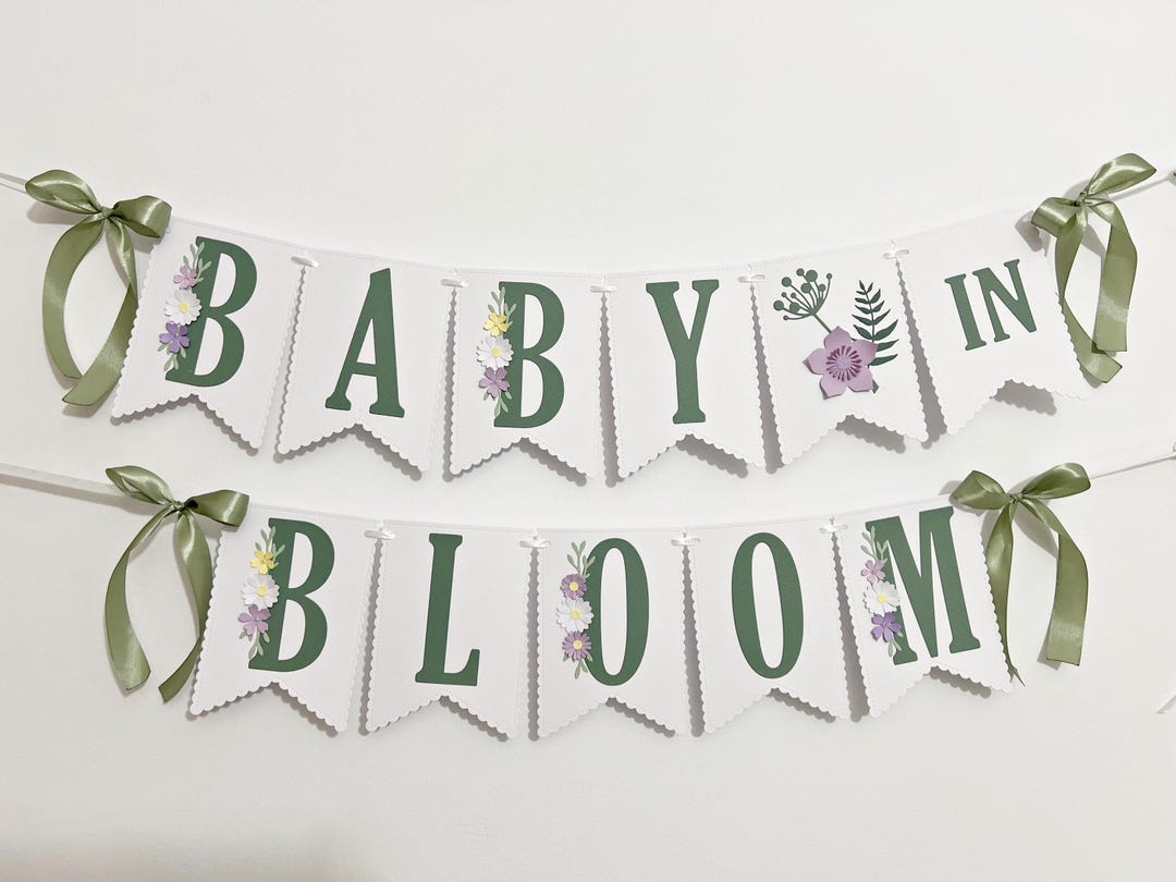 Baby in Bloom Banner: Floral Baby Shower Decor - Etsy