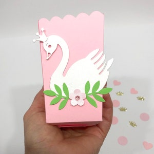 MINI Swan Popcorn Boxes. Swan Lake Birthday Decorations Swan Princess ...