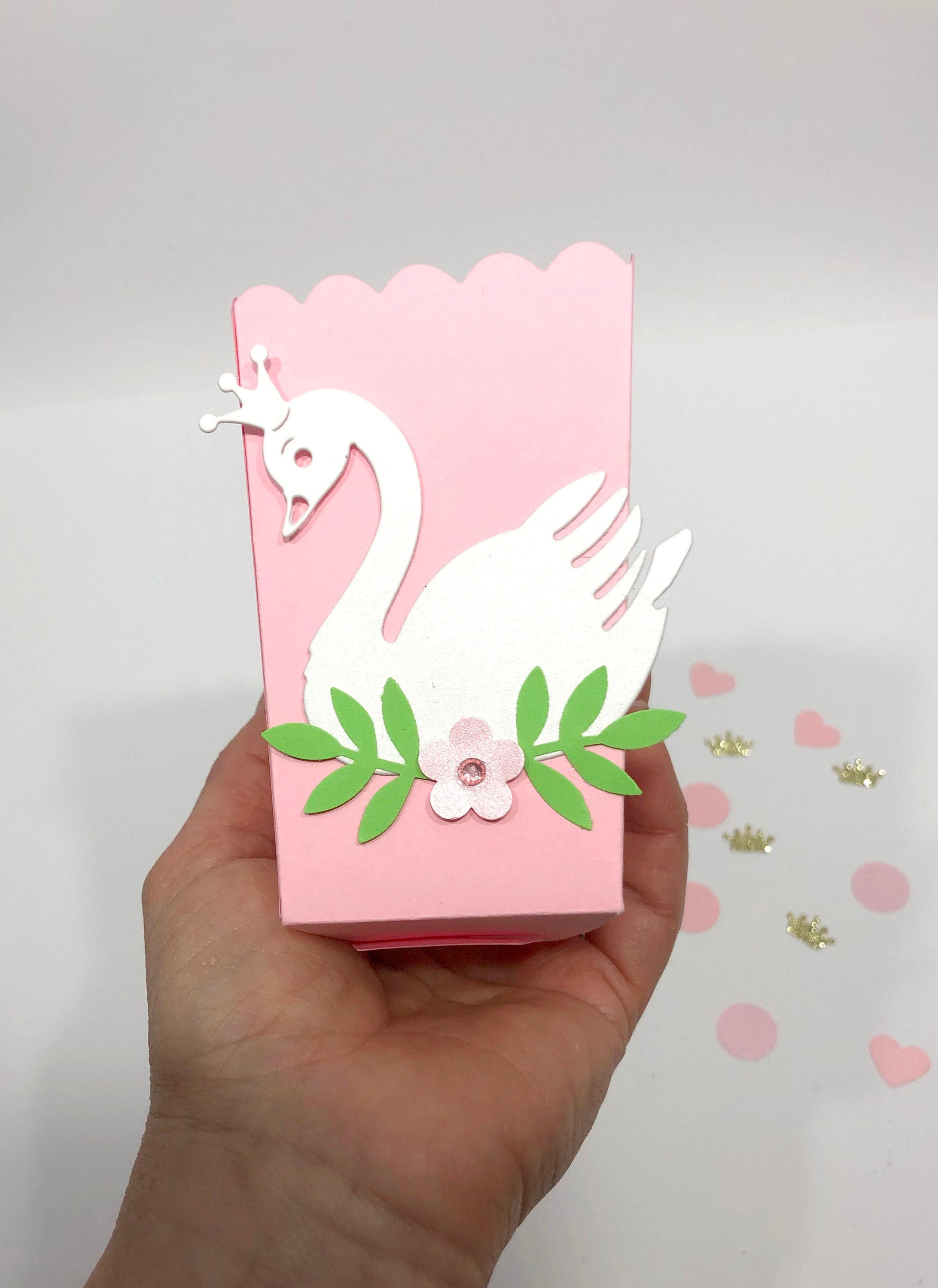 MINI Swan Popcorn Boxes. Swan Lake Birthday Decorations Swan Princess ...