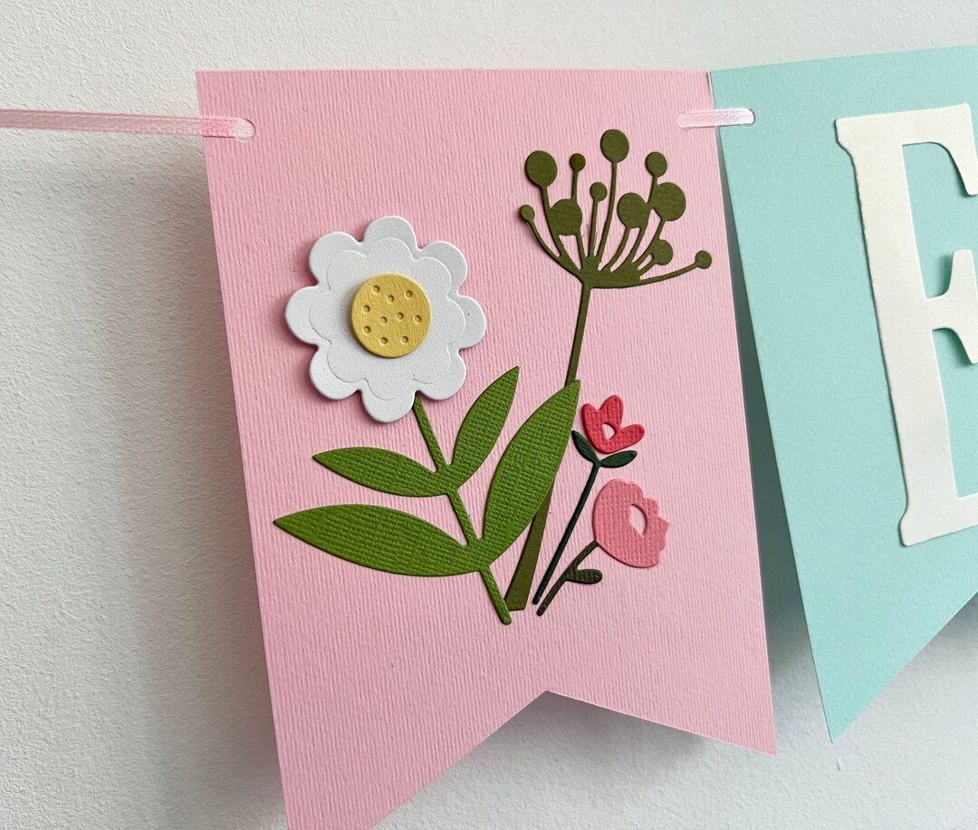 Wildflower Birthday Decorations Flower Happy Birthday Banner Wild ...